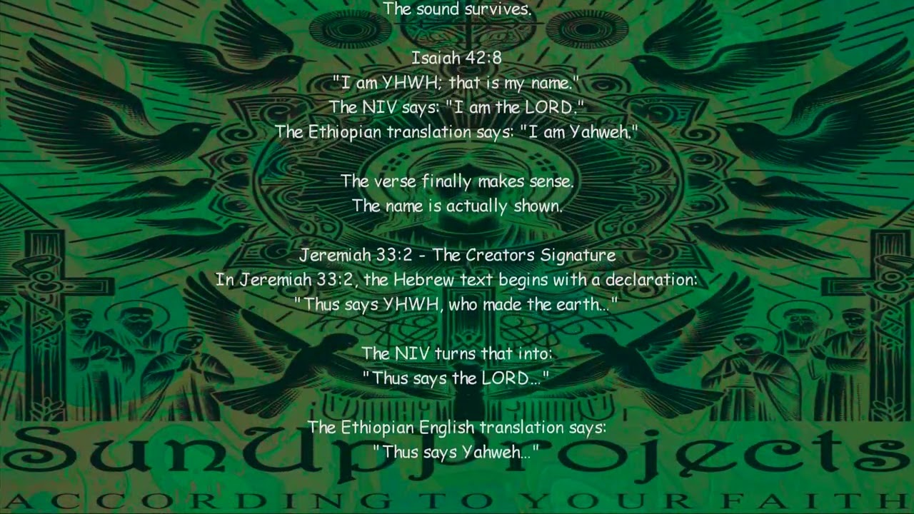 Yahweh vs. The LORD - What Your Bible may be keeping from You