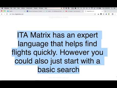 How to book an itinerary via ITA Matrix and Powertools