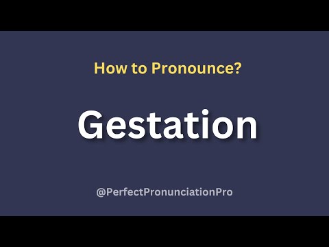 How to Pronounce Gestation? (With meaning)
