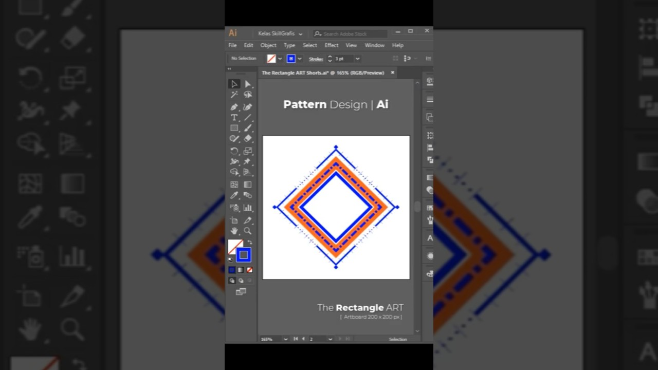 How to Draw Pattern Design IDEA 02 in Adobe Illustrator #Shorts