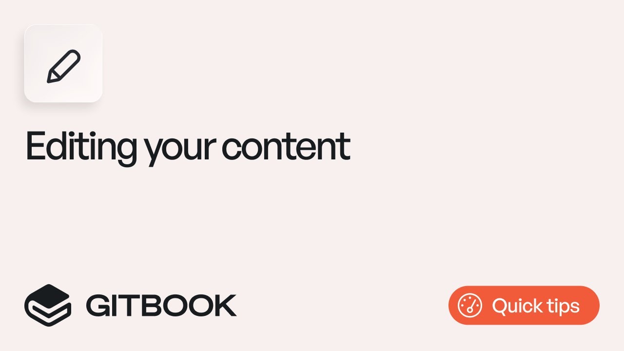 Editing your content