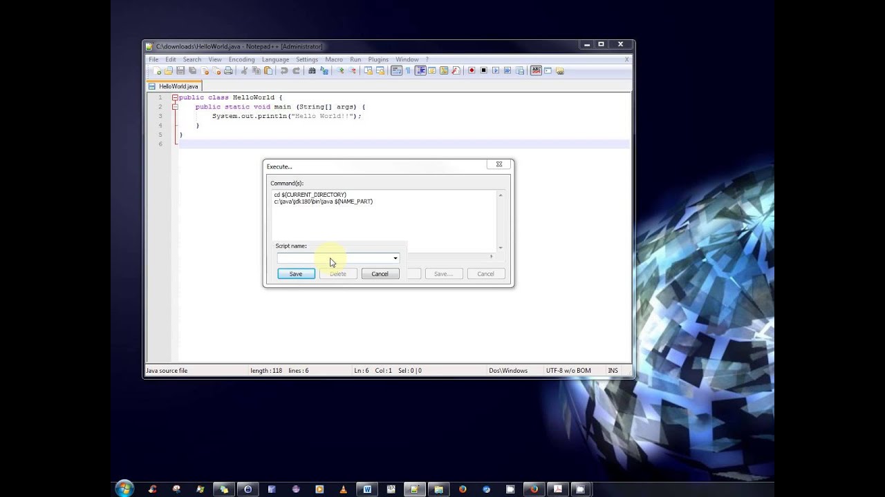 Java Tutorial - How to write, compile and run Java programs all within Notepad++