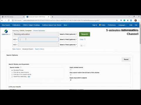 How to Search in CINAHL Database – Research Knowledge and Information