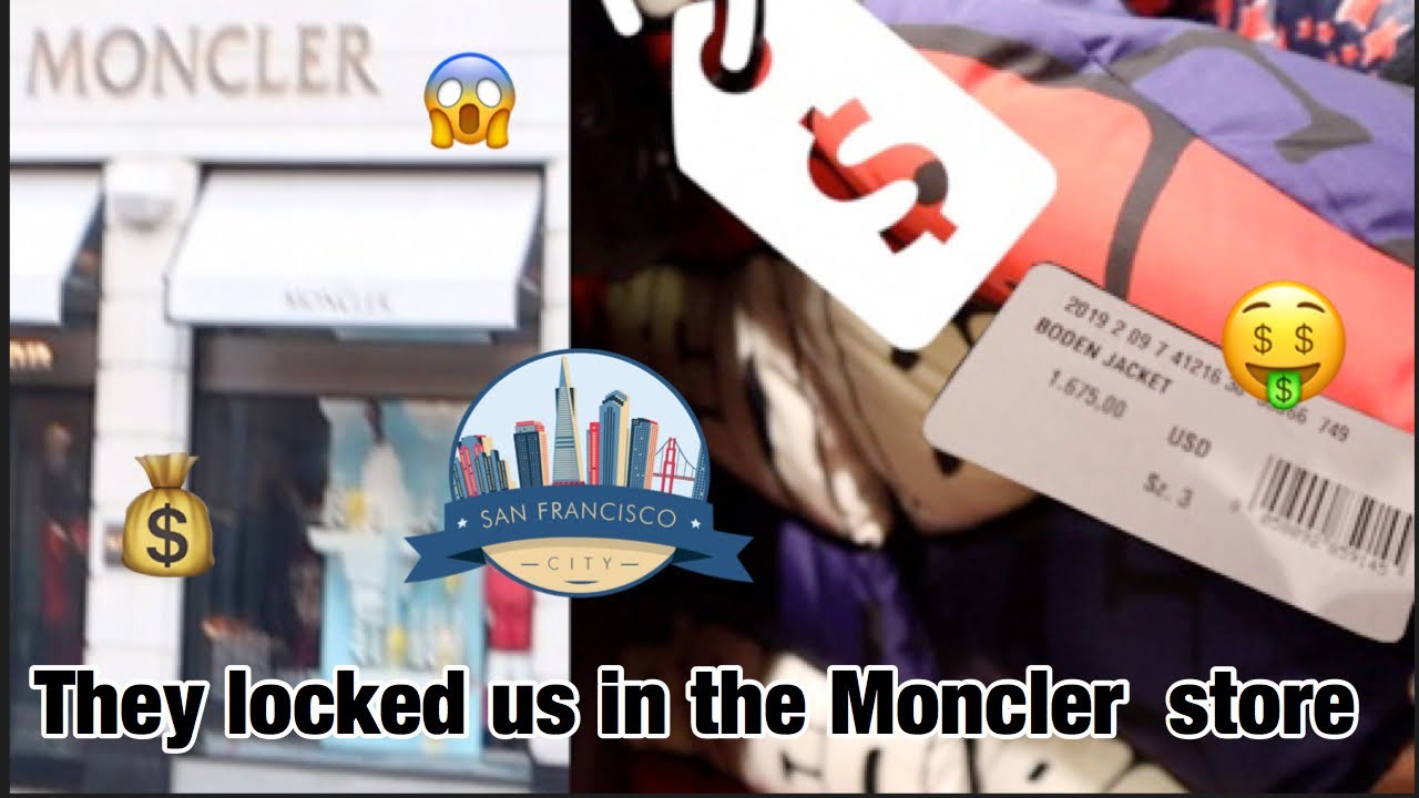 Shopping at MonCler store in San Francisco 🧥 😱 $1,750 for a jacket!! (2020) (we got locked in 🔒)