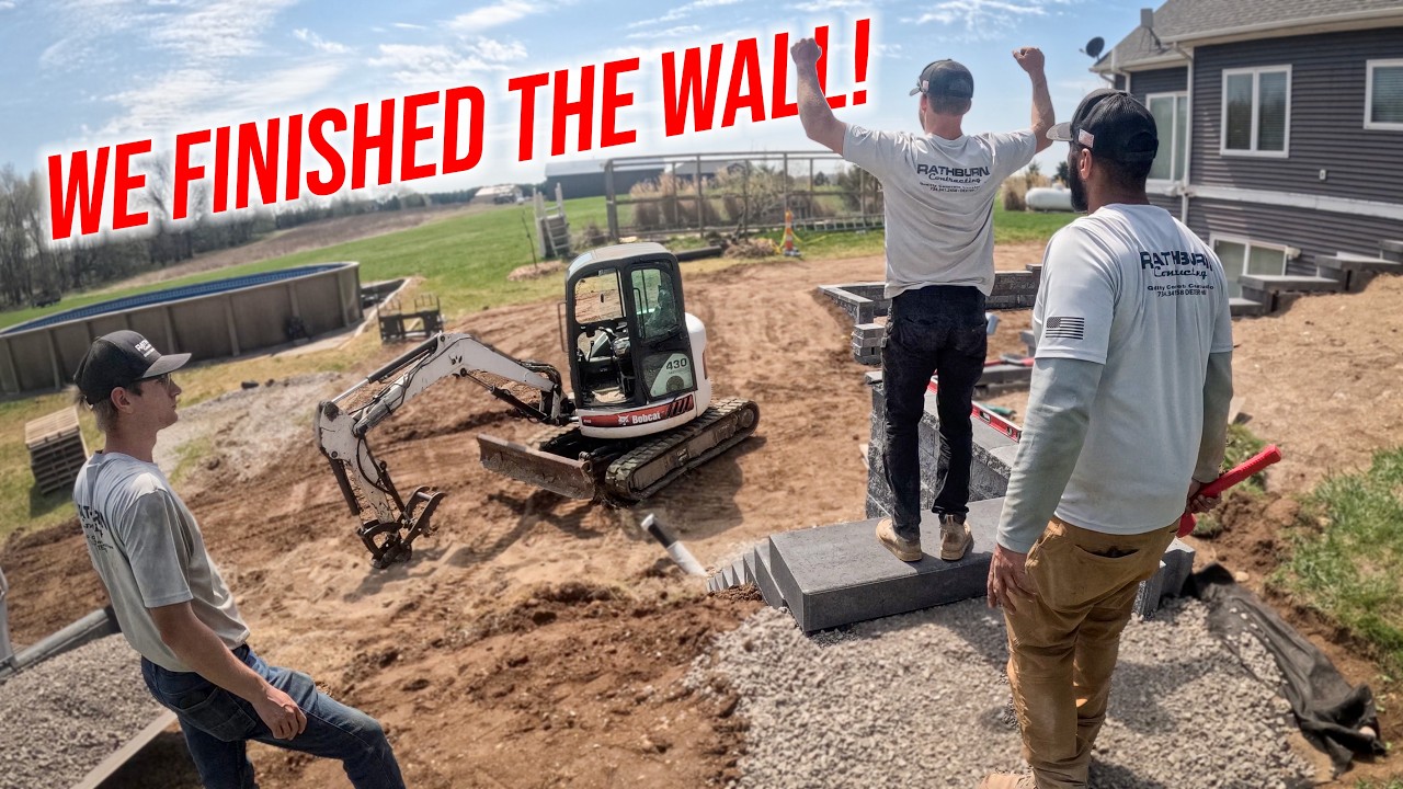 FINALLY Finished the Retaining Wall..Next Step Concrete!!