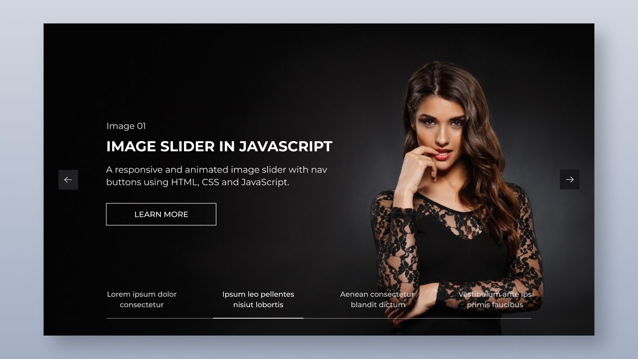 Create A Responsive Image Slider in HTML CSS & JavaScript | Step-by-Step Tutorial