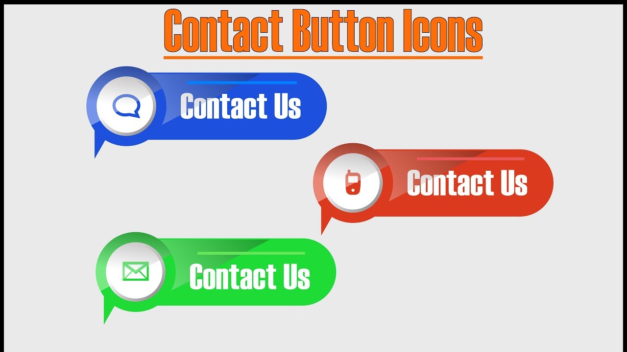 Adobe Illustrator CC Tutorials - How to Create a Glossy Contact Button Icons