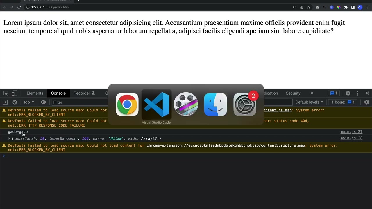 Tutorial JavaScript - Belajar Tipe Data Object