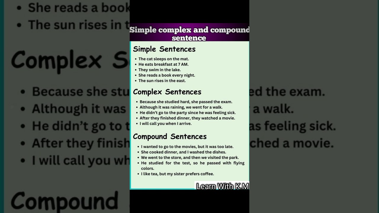 simple complex and compound sentence|Lessons clauses in English grammar|English grammar🇵🇰✍️