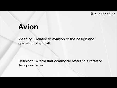 Avion Meaning