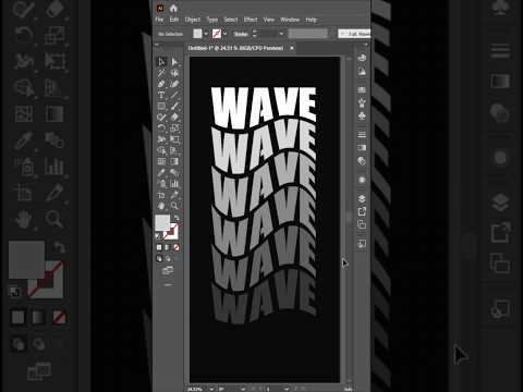 Typography Wave Effect in Illustrator #Shorts #illustrator