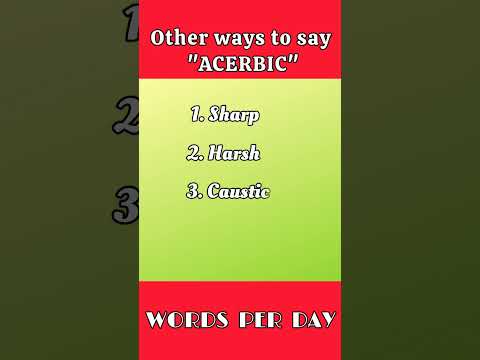 Another word for "ACERBIC" #englishlearners #englishlearning #youtubeshorts
