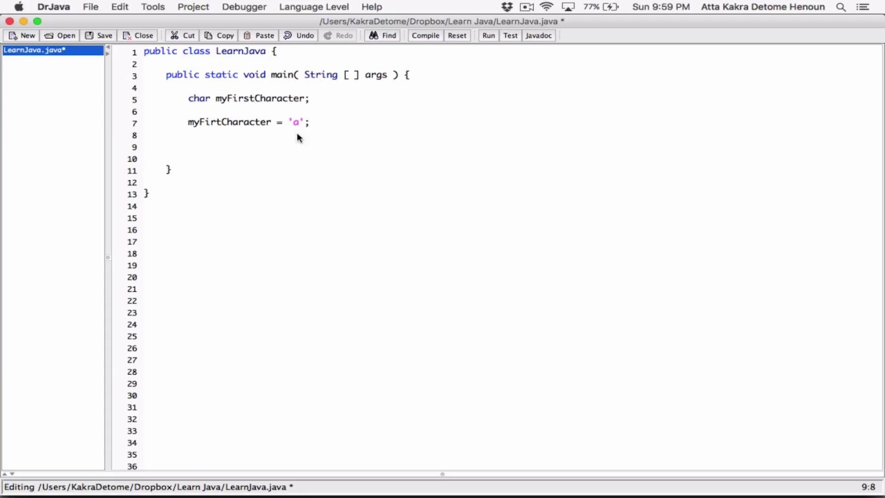 25. Primitive data type: char - Learn Java