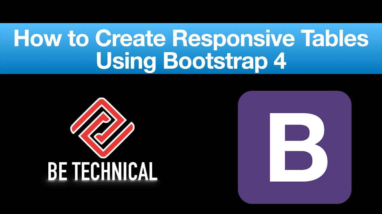 How to Create Responsive Tables Using Bootstrap 4