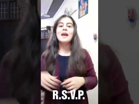What is R.S.V.P and how to pronounce it?