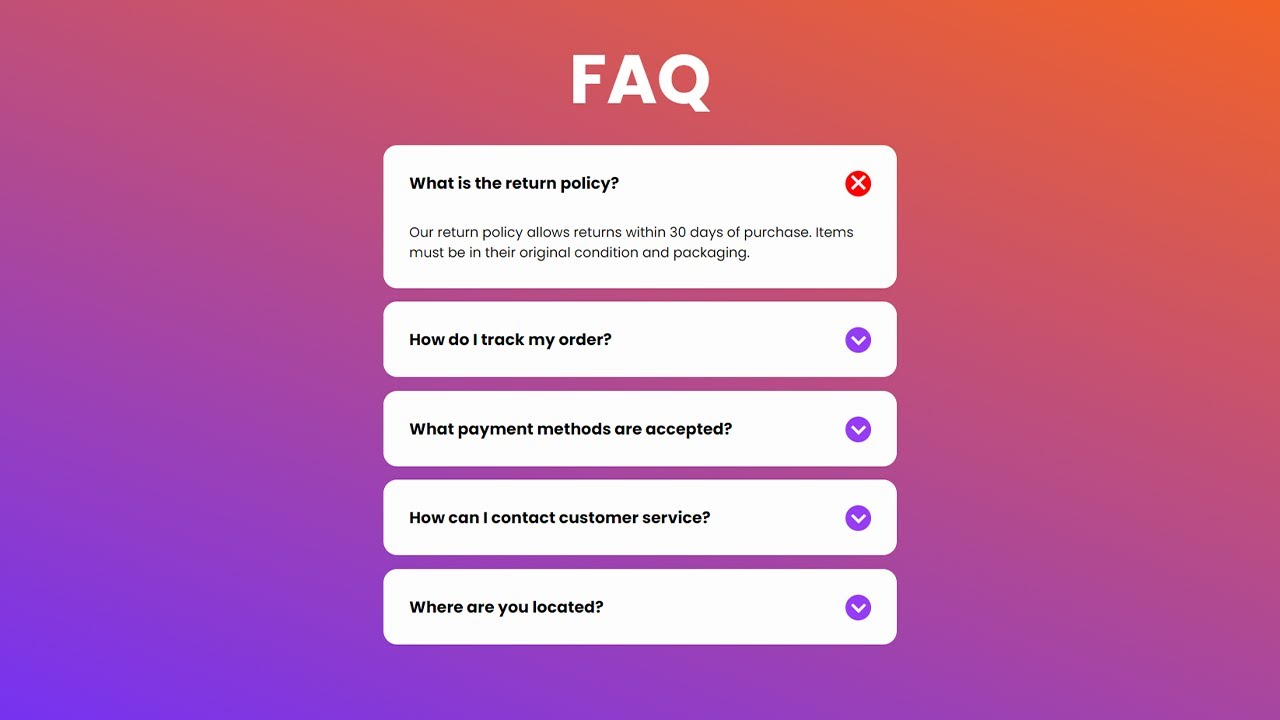 Create Expanding Cards using HTML & CSS & JavaScript
