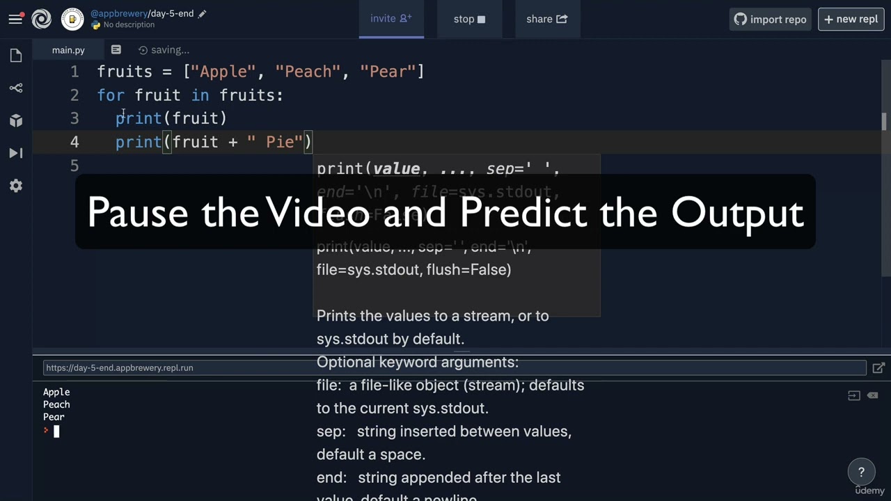 Using the for loop with python list #python #coding #codemasters #pythonforbeginners