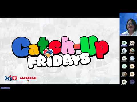 National Online Orientation on the Implementation of “Catch Up Fridays” Jan 16 AM Session