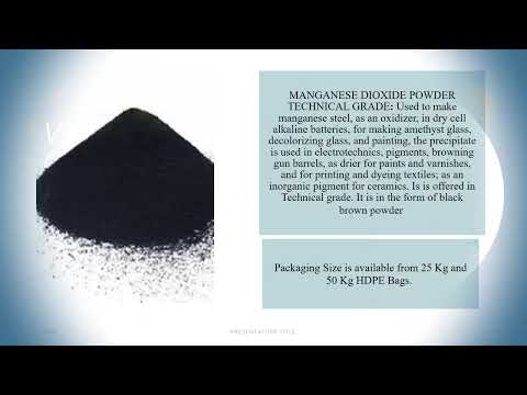 Manganese Dioxide - Manganese Dioxide Powder Latest Price ...