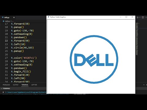 Draw Dell Logo |Full python code || Python Turtle