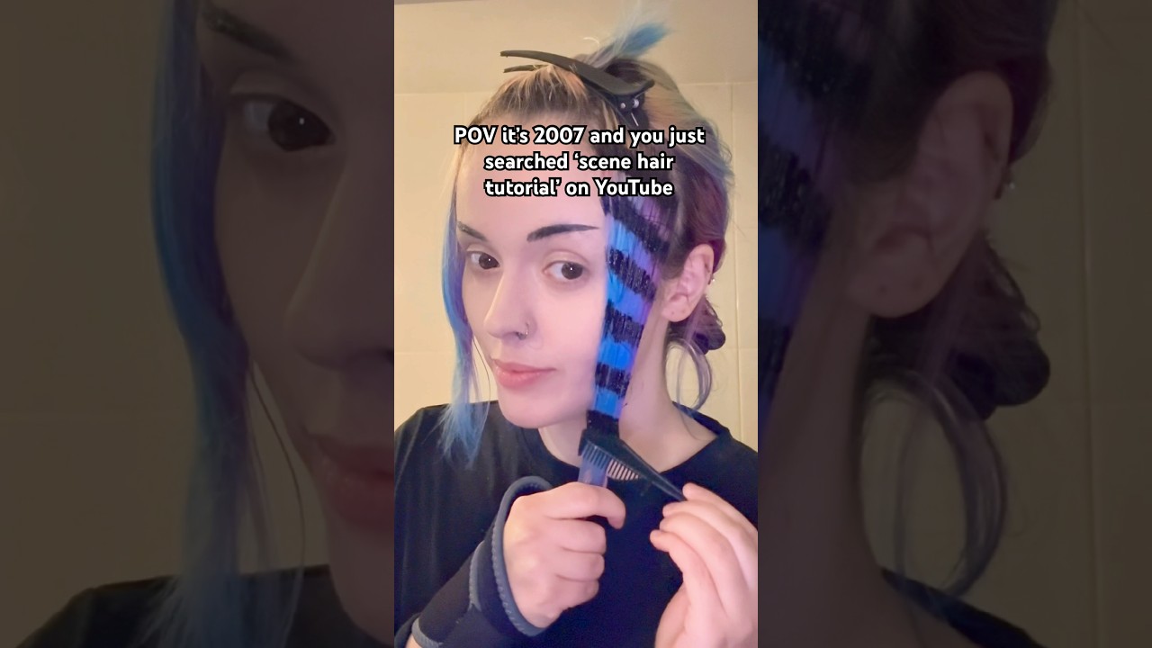 Scene Hair Tutorial :3 👾🦖#scenehair #hairtutorial #hairtransformation #haircolor #hairdye