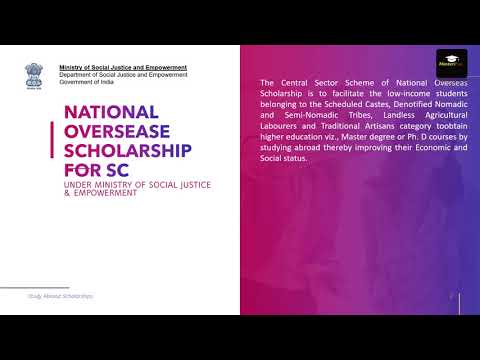 STUDY ABROAD SCHOLARSHIP FOR SC/ST National overseas Scholarship #scholarship #SC #ST, #Studyabroad