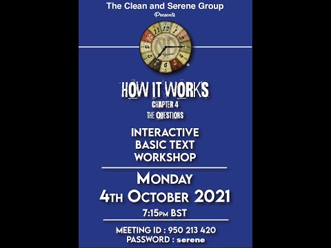 CLEAN & SERENE ????????????????????????????Group: Frankie R, Basic Text Workshop ???????? NA 12 Step Recovery