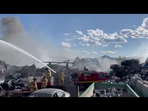 Watch now: Fire at Axmen Recycling facility in Missoula