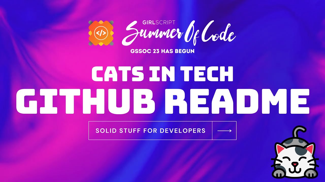 GSSoC ’23 | Intro to Cats in Tech GitHub ReadMe | Praveen Kumar Purushothaman