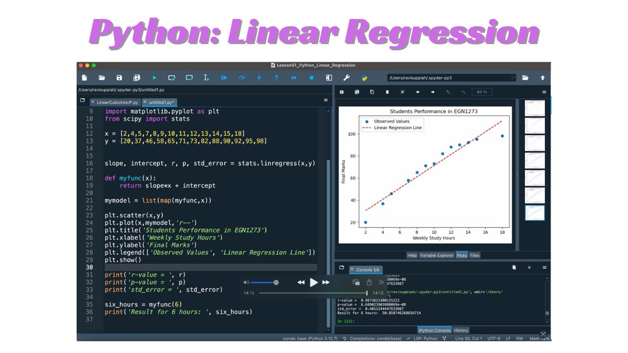 Lesson51 Python: Linear Regression