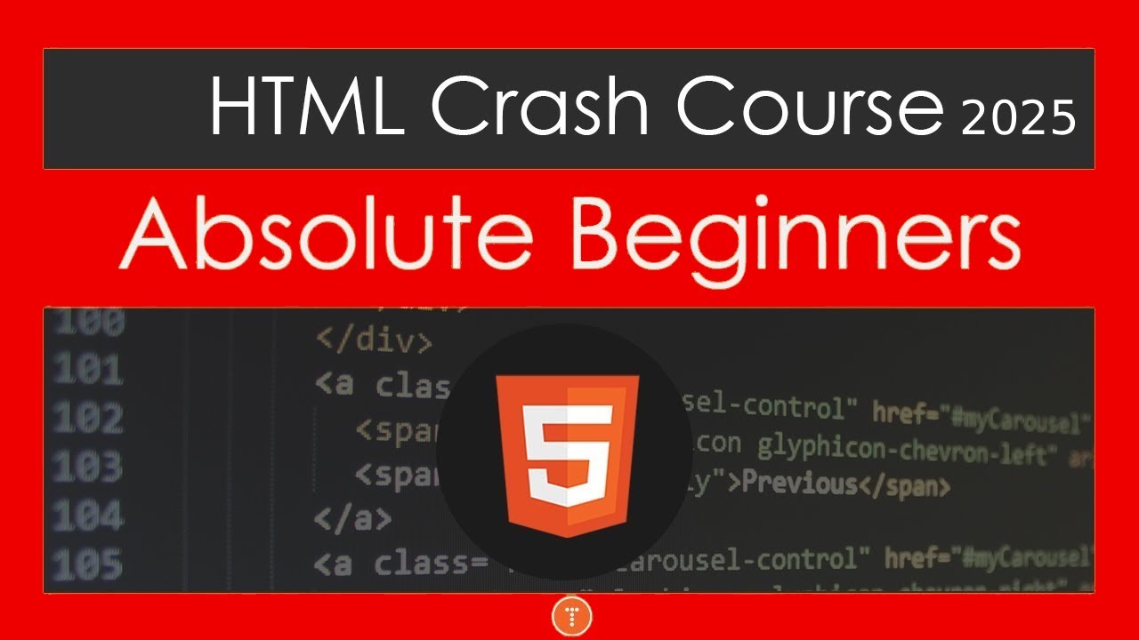 Basic HTML Tutorial – HTML  Crash Course for Absolute Beginners Step by Step