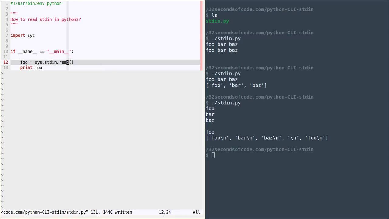 Python/CLI #2 – sys.stdin