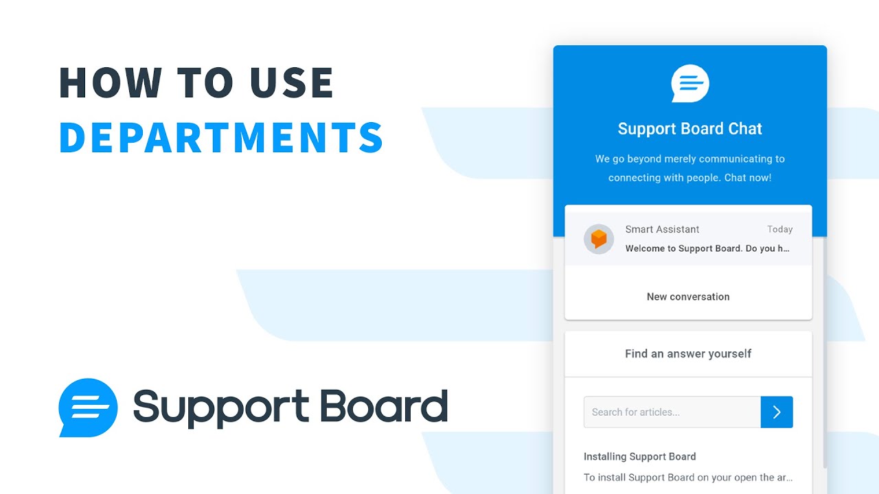 How to use departments