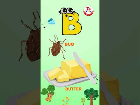 Words that start with B 'b' | B for Butter | B for Bug #shorts #kidslearning #preschool
