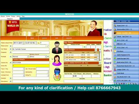 Check In Entry in 5 Star Hotel Management Software