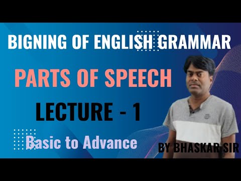 Parts Of Speech / In English Grammar With Examples / Noun/Pronoun/Adjective/Verb/Adverb/Preposition