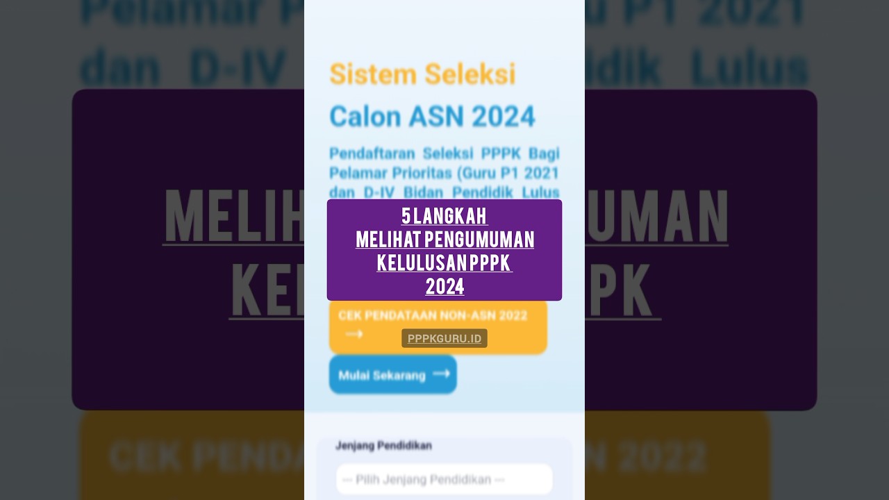 Cara Melihat Pengumuman PPPK Seleksi 2024 #p3k