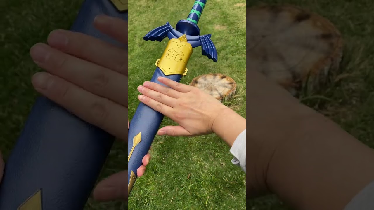 Life-size Link Master Sword IRL#zelda #totk #zeldacollection #mastersword #zeldafanart