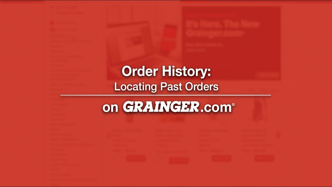 Order History: Locating Past Orders