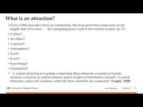 Tourism Destination vs Attraction