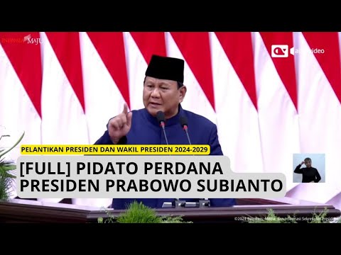 Pidato Lengkap Presiden Prabowo Subianto Usai Dilantik