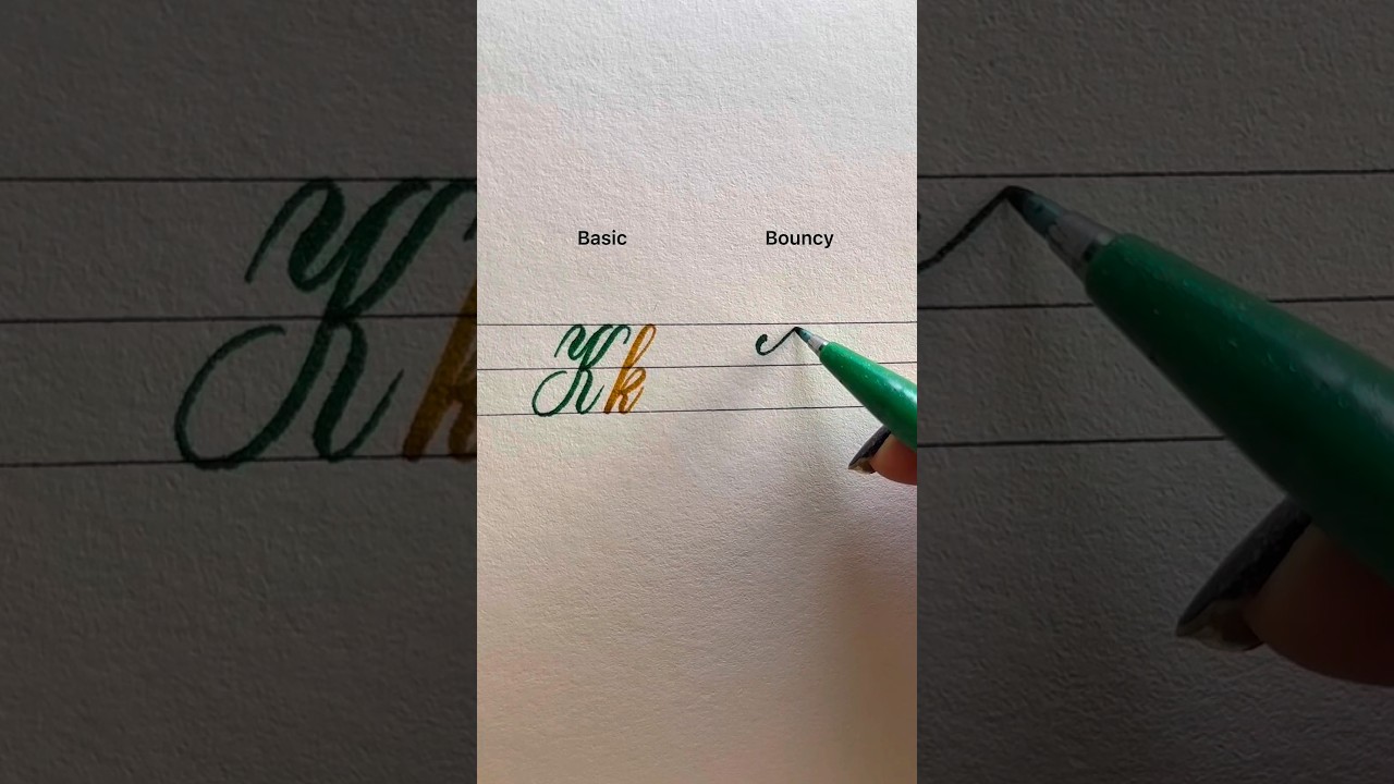 “Kk” Basic & Bouncy Calligraphy