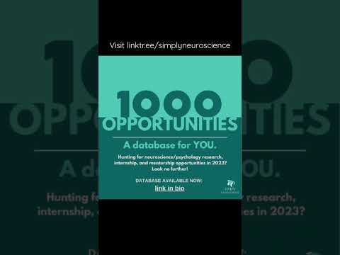 1,000 neuroscience and psychology opportunities for students
