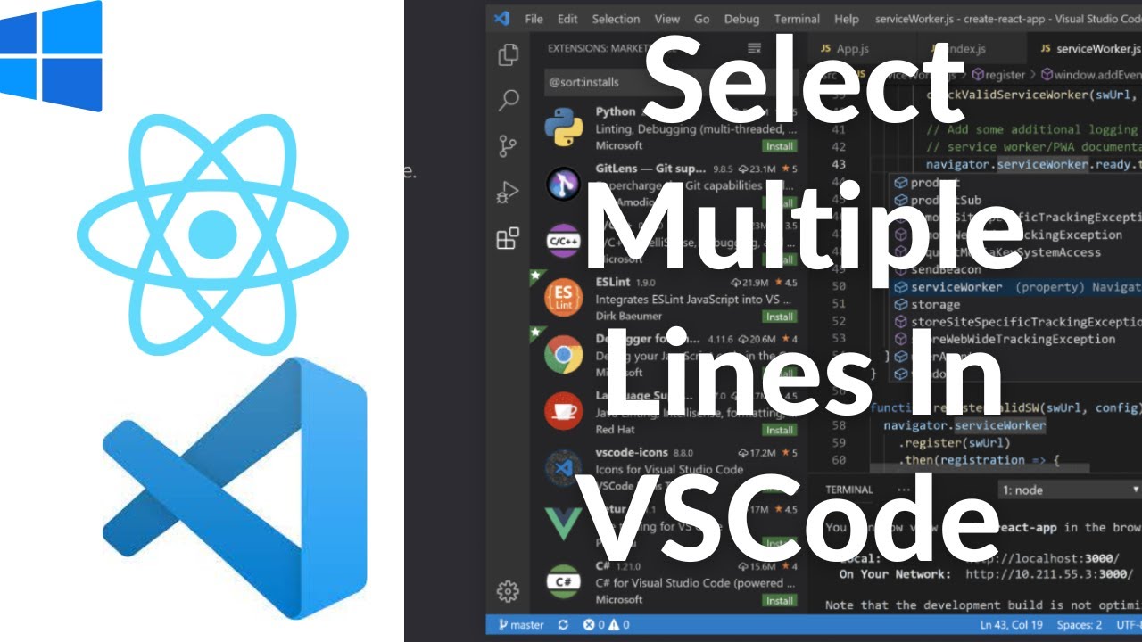 How To Edit Multiple Lines At Once In VSCode | VSCode How To Select Multiple Lines