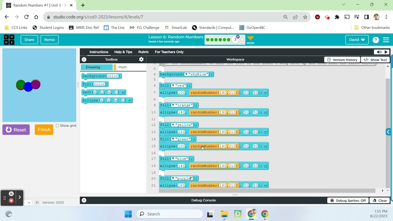 CS Discoveries Unit 3: Lesson 6 - Random Numbers (25 - 26)