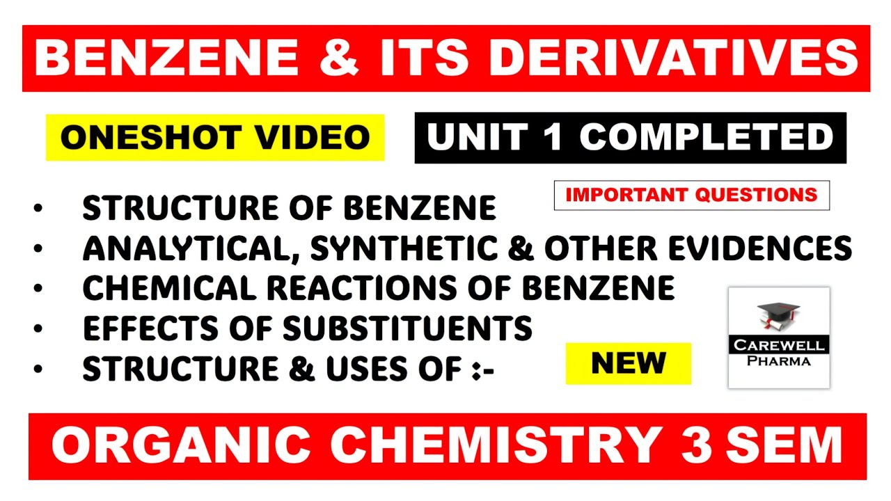 Unit 1 POC 2 Complete | Benzene and Its Derivatives | Pharmaceutical Organic Chemistry 3rd Semester