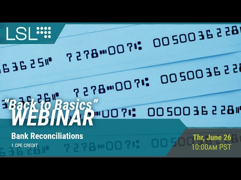 Back to Basics | Bank Reconciliations