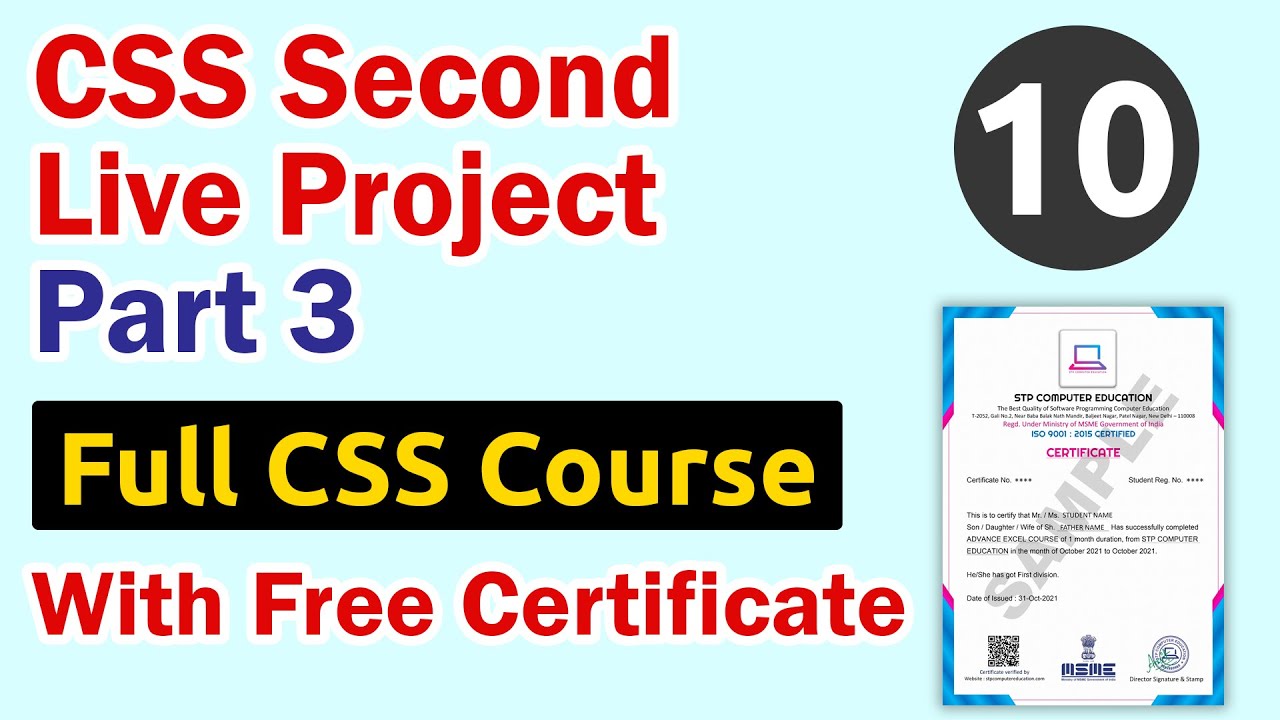 CSS Second Live Project Part 3