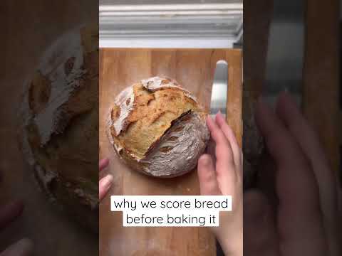Why do we score bread dough before baking it? #breadrecipe #breadscoring #bread