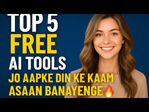 "Top 5 FREE AI Tools Jo Aapke Din ke Kaam Asaan Banayenge 🔥 | ChatGPT + Pictory + More in Hindi"